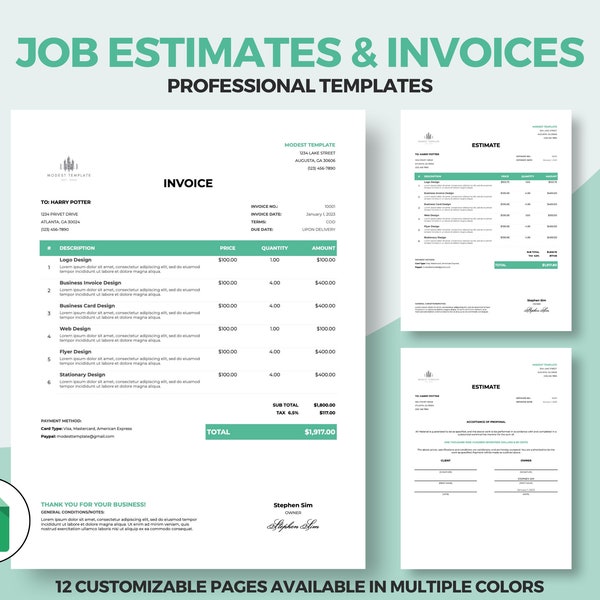 Painting Estimate Template - Etsy