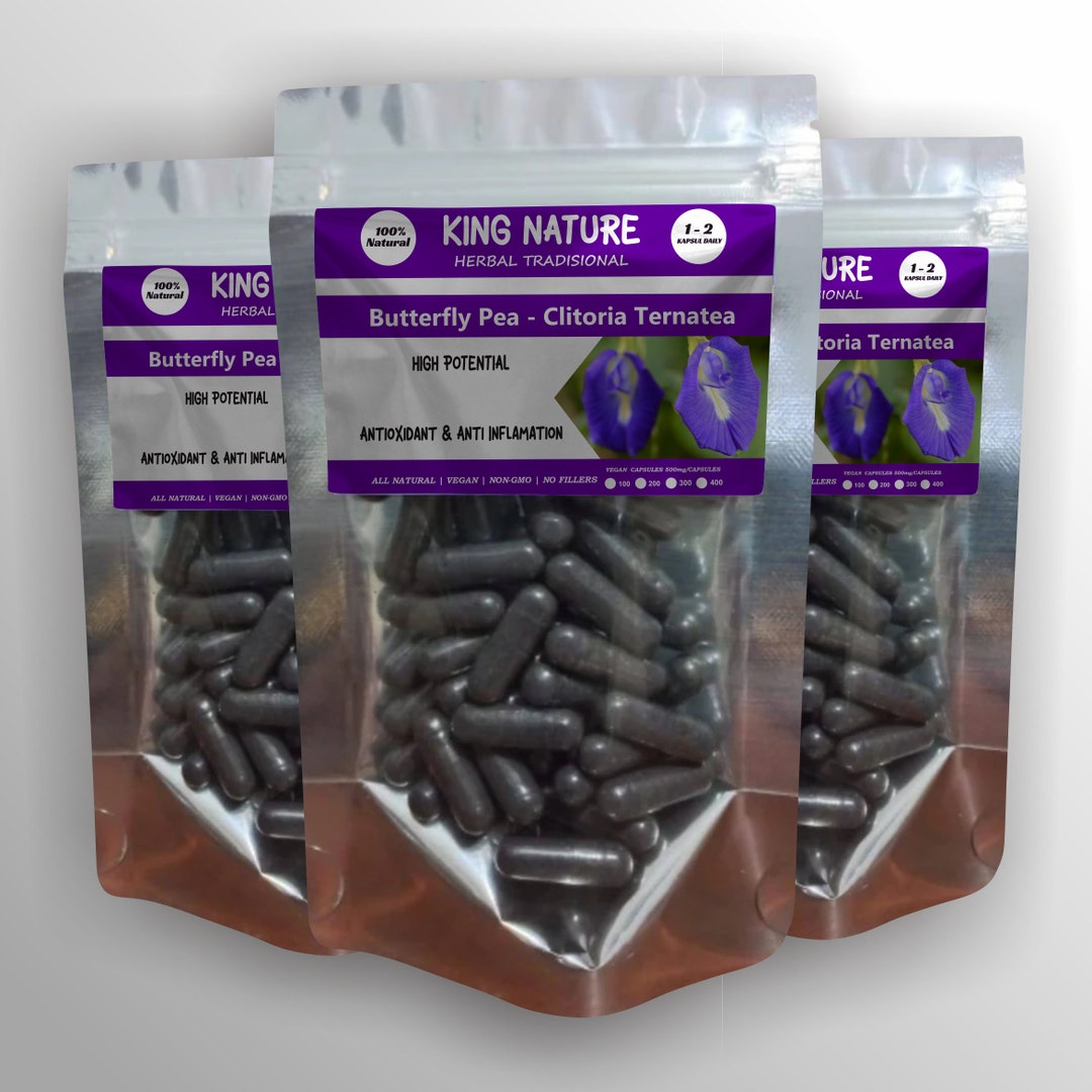Pure Organic Butterfly Pea Extract Capsules Clitoria - Etsy