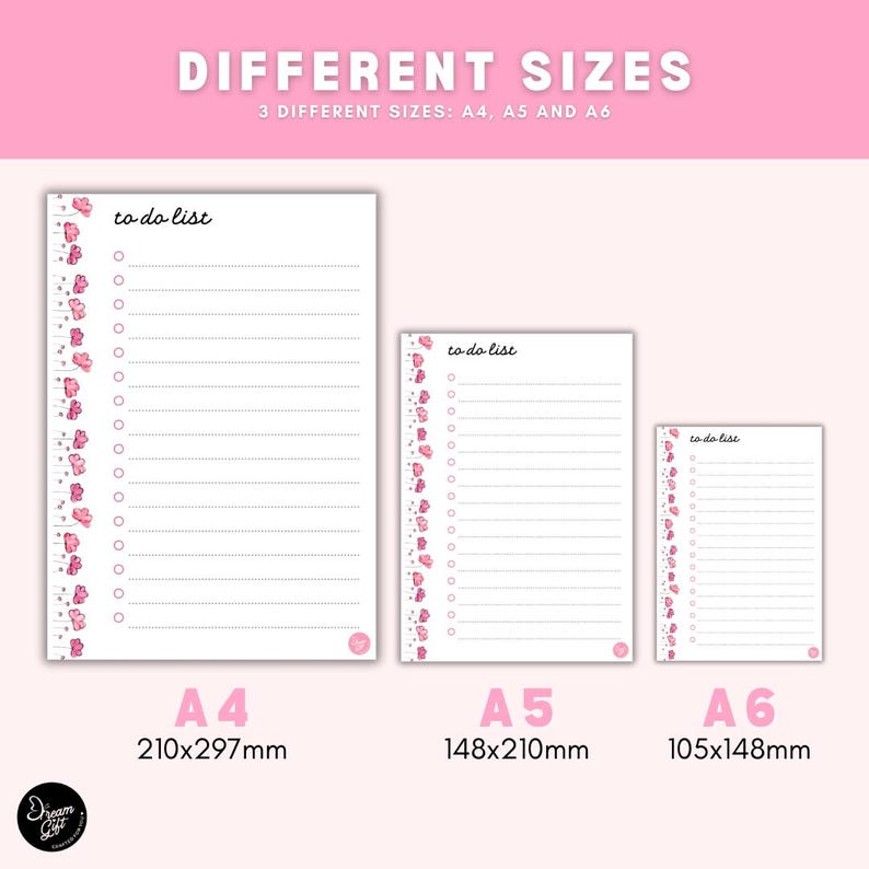 Super Cute White and Pink Watercolor Floral to Do List - Ready to Print ...