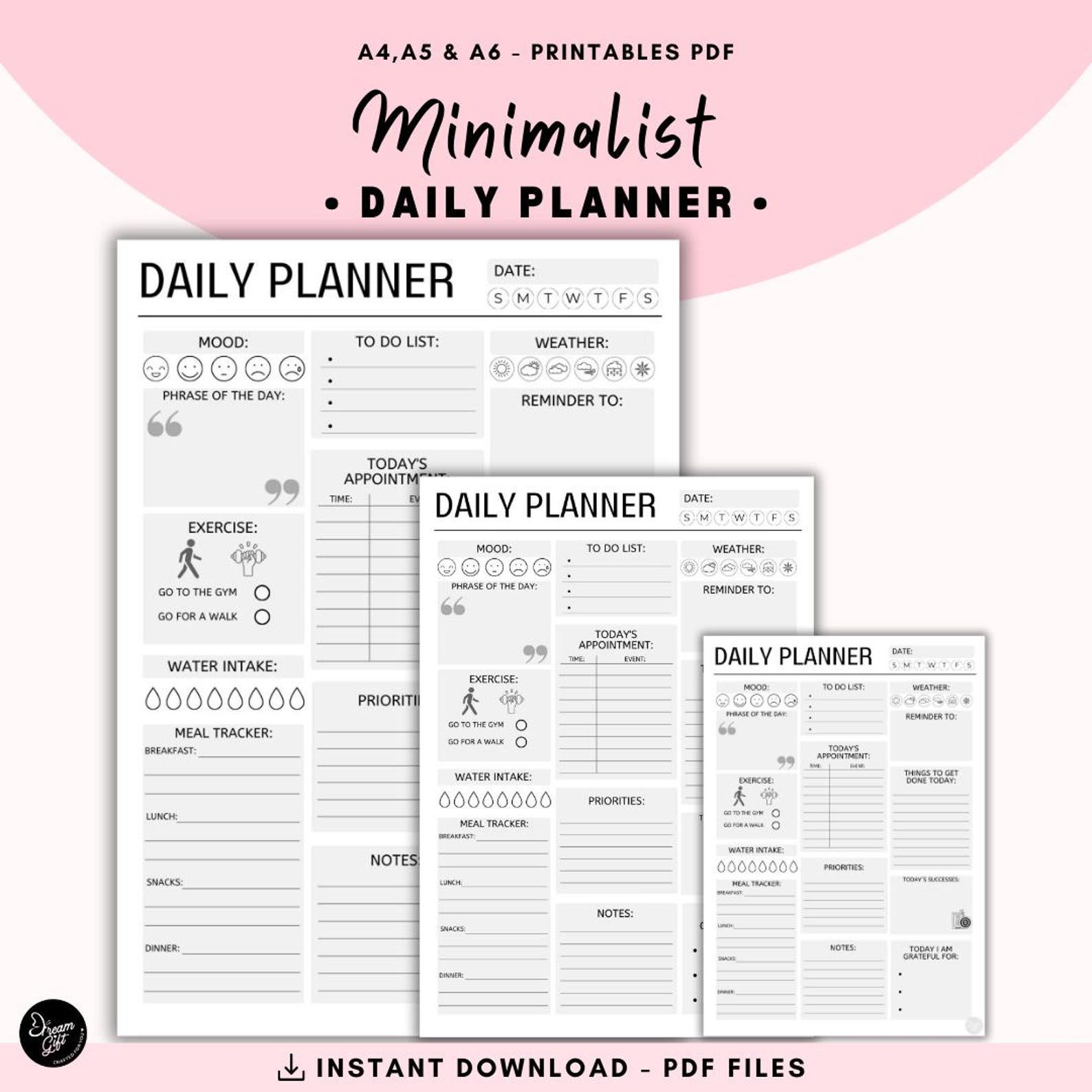 Minimalist Daily Planner: Plan Your Day With Style - Etsy