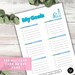 Goal Planner Printable | Light Blue, A4 A5 A6 (PDF Files) - Etsy