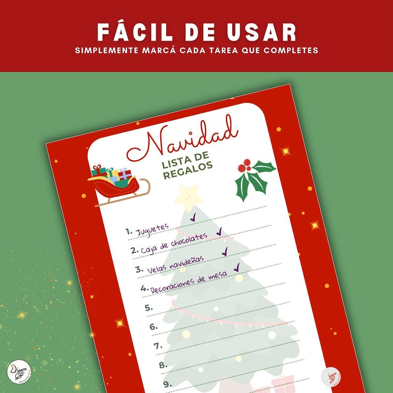 Lista De Regalos De Navidad Digital - Etsy