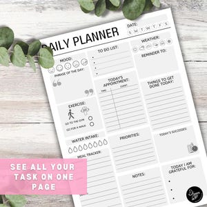 Minimalist Daily Planner: Plan Your Day With Style - Etsy