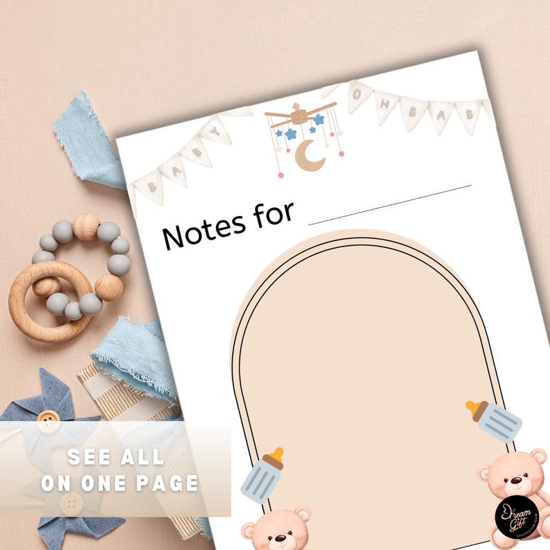 Baby Notes - A4 Printable - Etsy