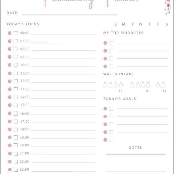 Decorative Daily Planner Design Your Day - Etsy