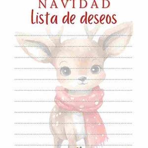 Lista De Deseos Navidad Reno - Etsy