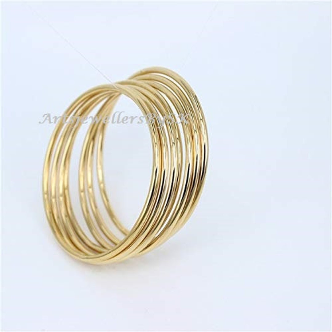 Stunning Set of 7 Bangles 14k Gold Bangle Gold-tone - Etsy