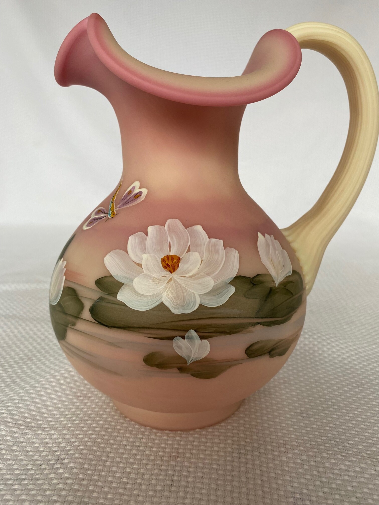 Fenton Glass Pitcher - Etsy
