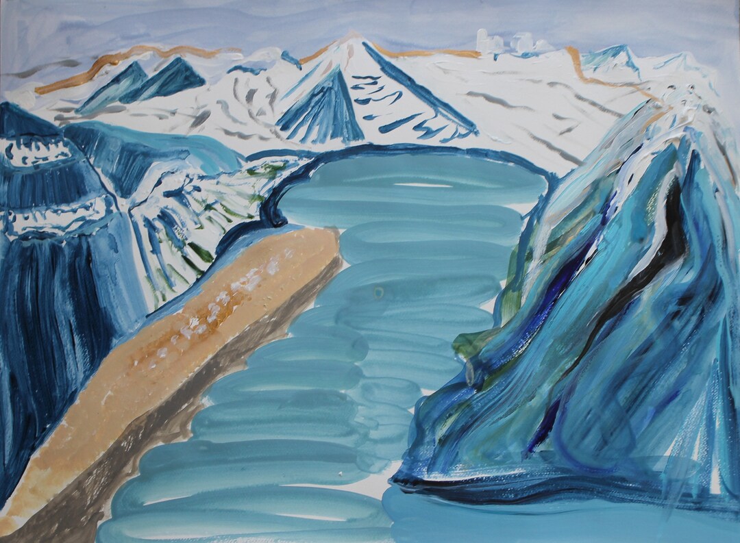 White and Blue Fjords Nordic Landscape Art Nordic Fjords - Etsy