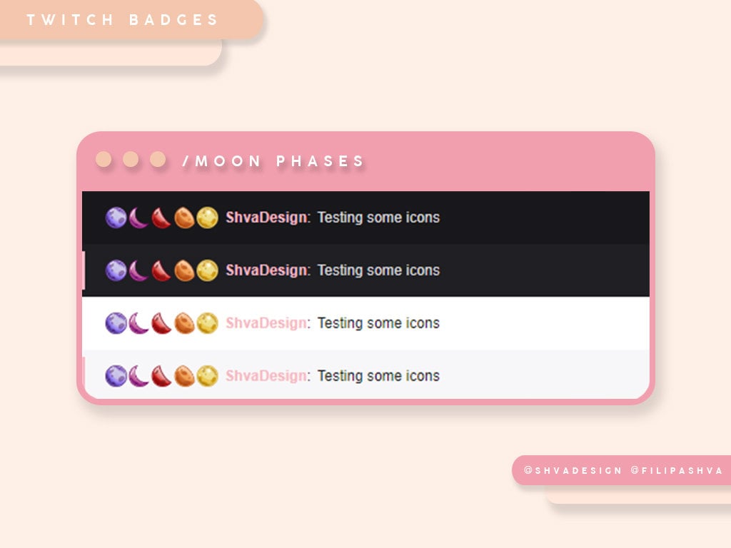 Moon Phases Twitch Badges / Streamer Loyalty Badges - Etsy