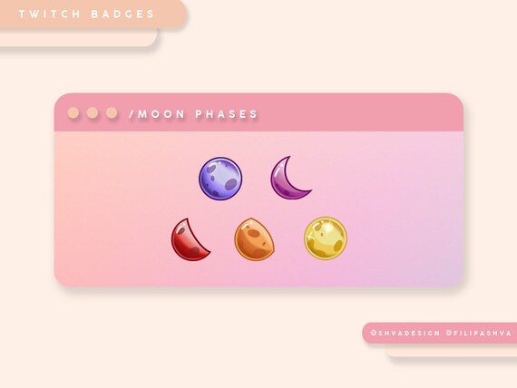 Moon Phases Twitch Badges / Streamer Loyalty Badges - Etsy