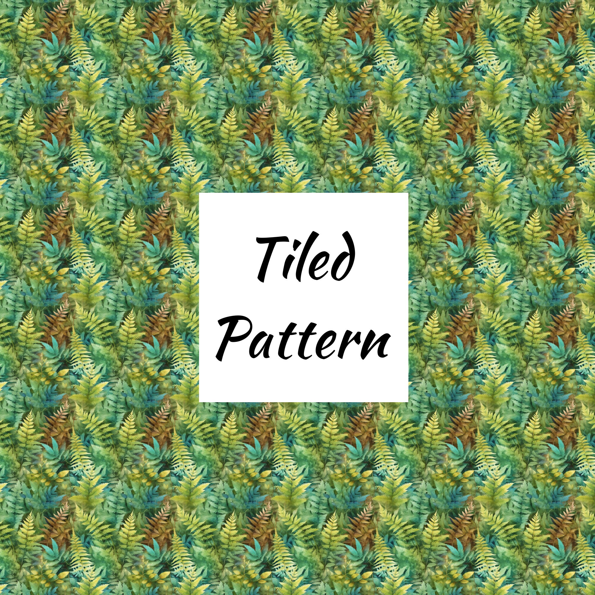 Seamless Fern Pattern, Beautiful Pastel Watercolor Ferns, Sublimation ...
