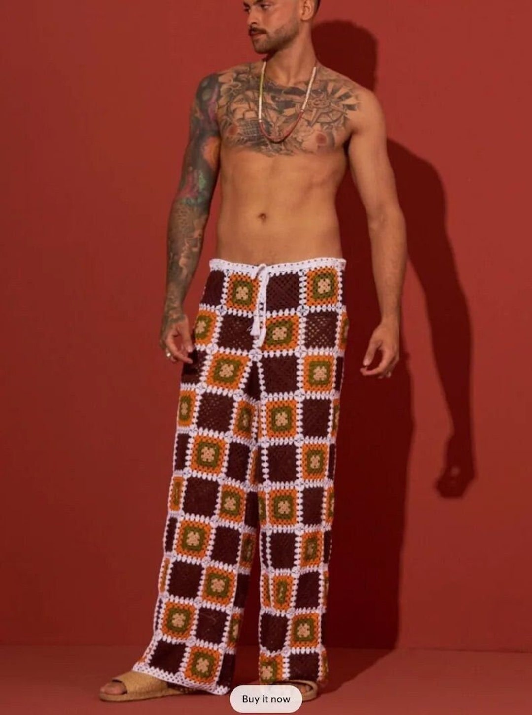 Crochet Pants for Men Granny Square Pants Crochet - Etsy
