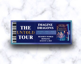 Imagine Dragons Concert Ticket Template - Etsy