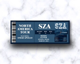 Sza Ticket Template - Etsy