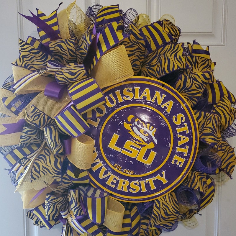 Lsu Wreath - Etsy