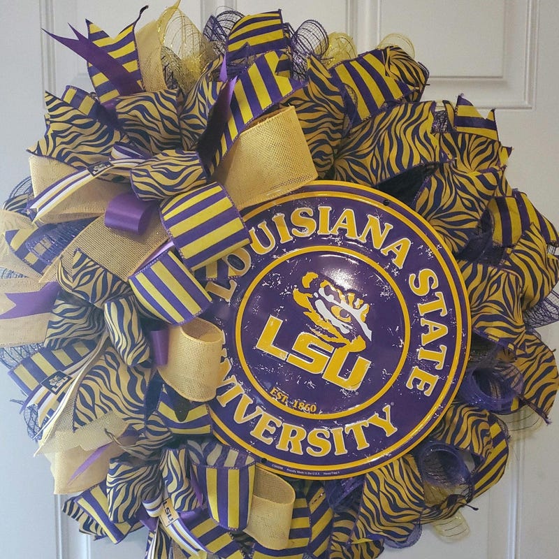 Lsu Wreath - Etsy
