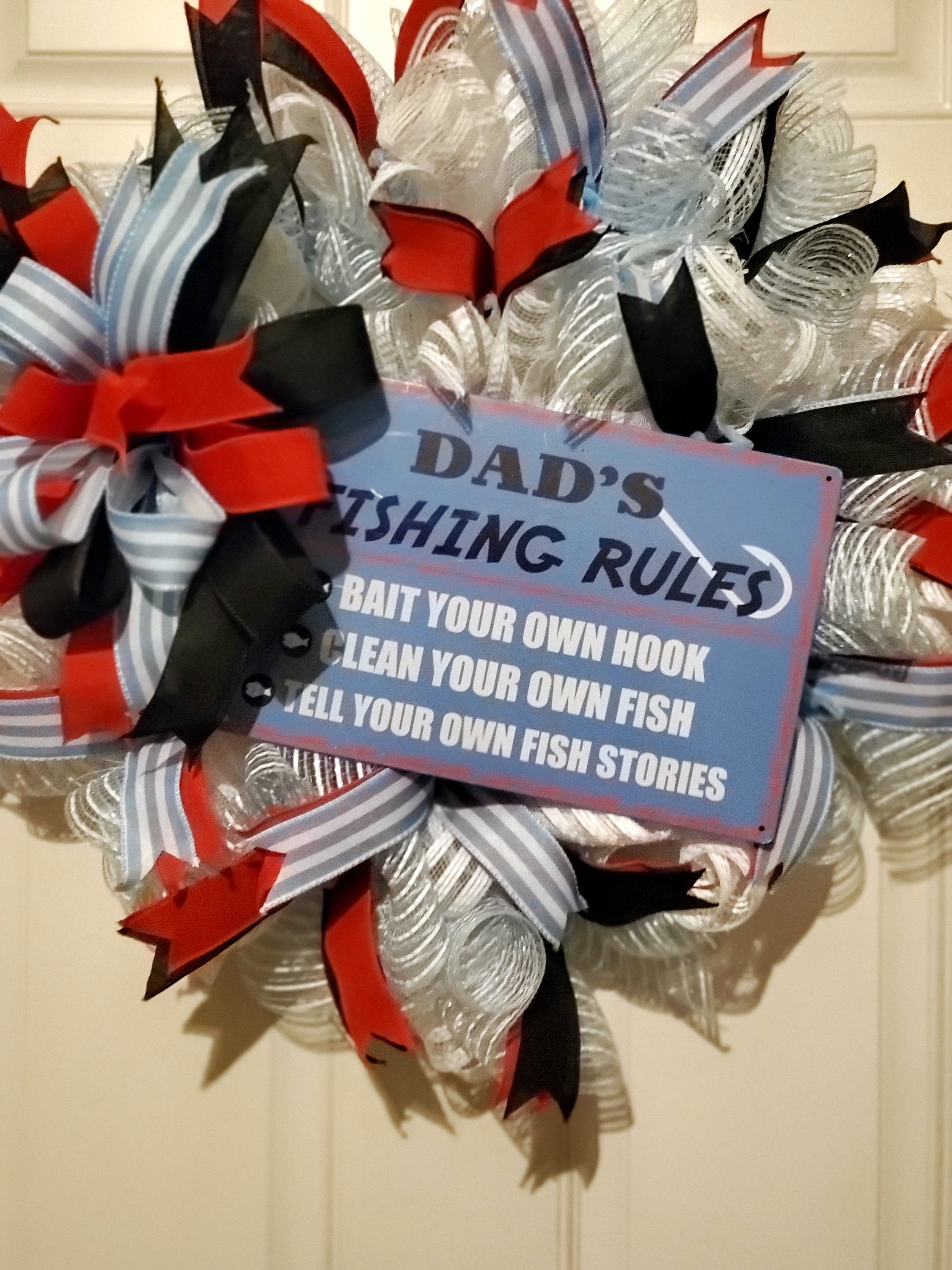 Fathers Day, Dad, Handmade Wreaths Front Door Man Cave. Giftable Dad ...