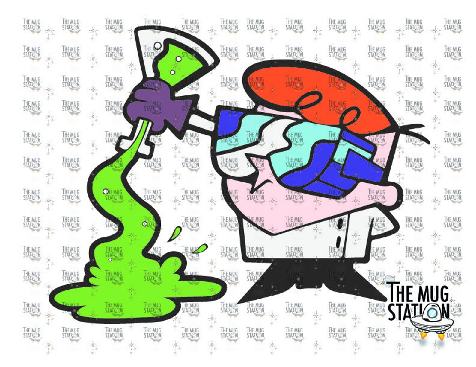 Digital Dexter's Laboratory SVG With Green Liquid Vector, Png 90s ...