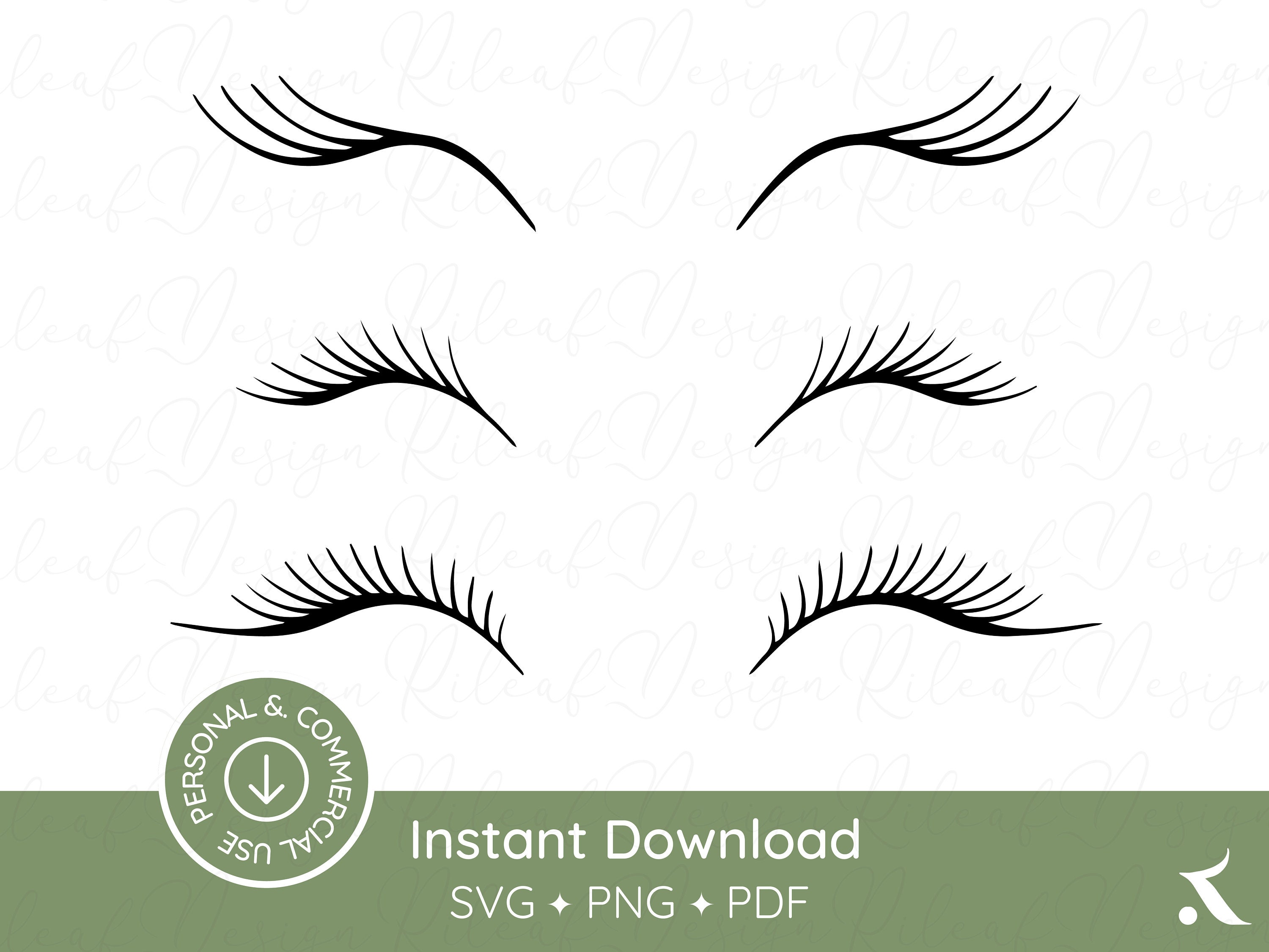Lashes SVG, Eyelashes SVG Bundle, Mascara SVG, Png Lashes, Cosmetic Svg ...