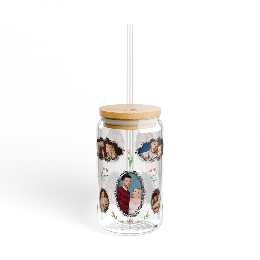Bridgerton Sipper Glass, 16oz Luke Newton and Nicola Coughlan Penelope ...