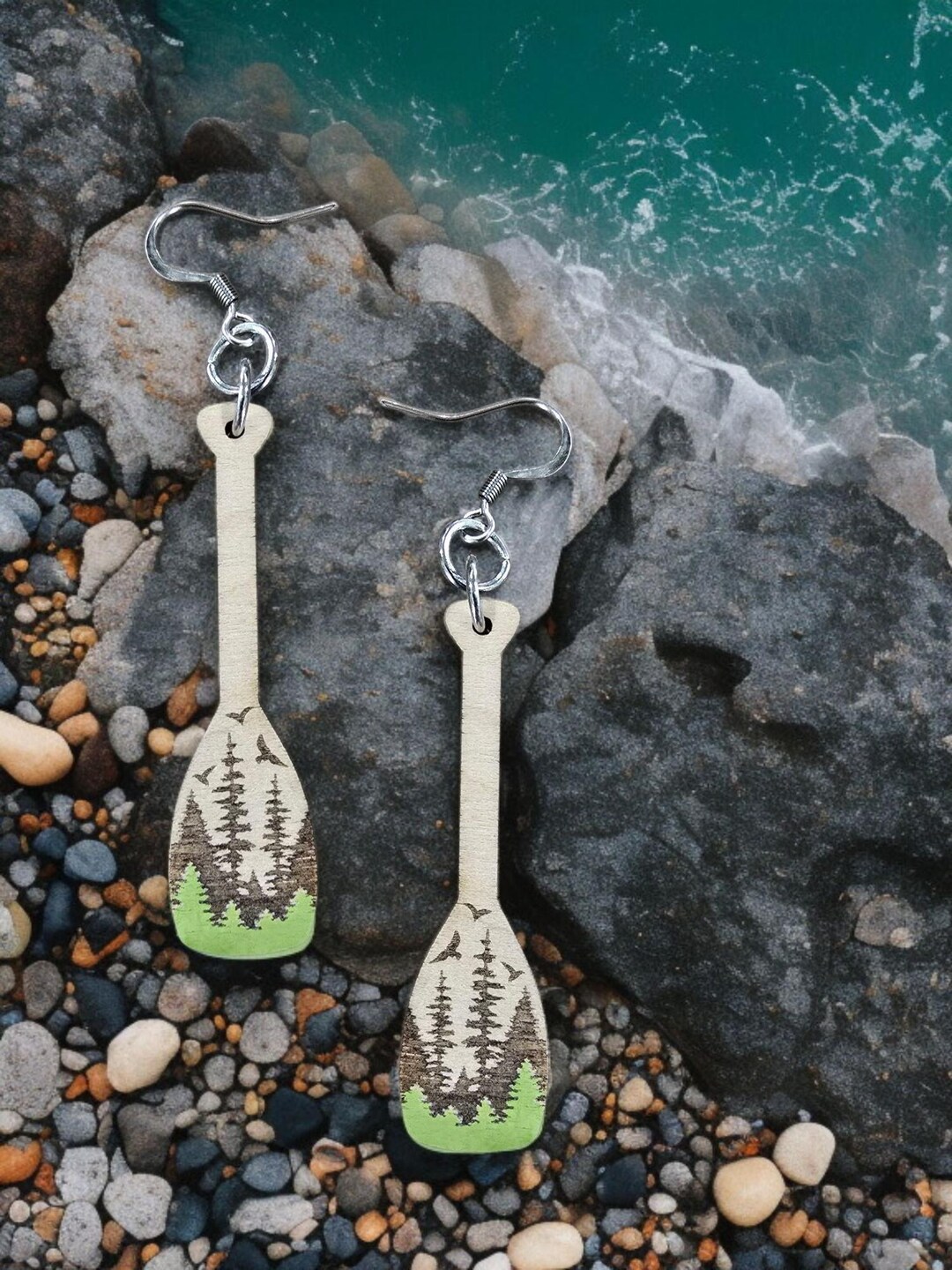 KAYAK/CANOE PADDLE | Dangle Earrings - Kayak Gift, Nature, Nature ...