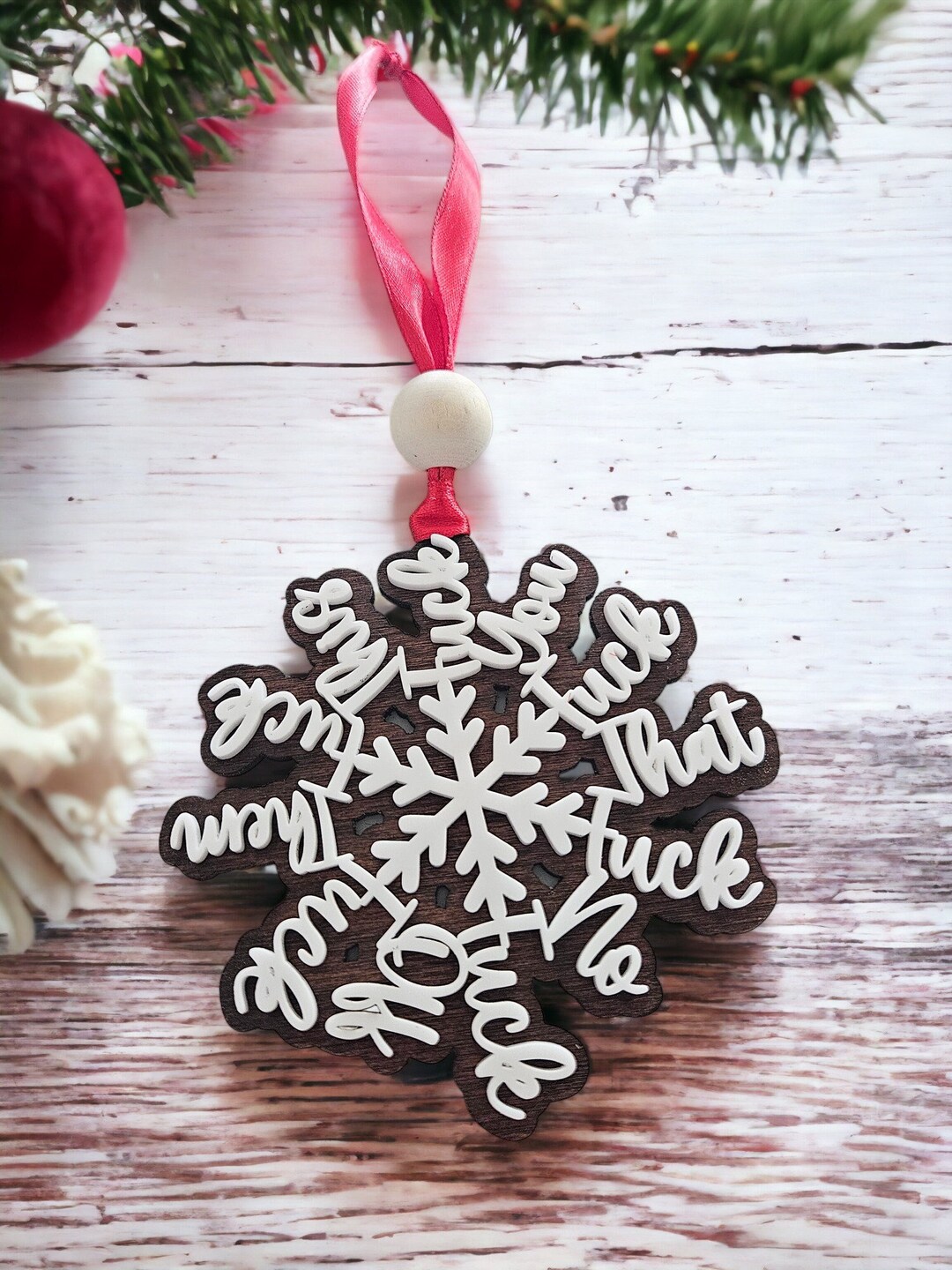 FUCKFLAKE | Christmas Ornament - Adult Ornament, Cuss Word Ornament ...