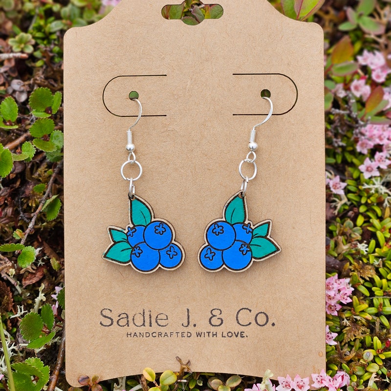 Blueberry Earrings - Etsy