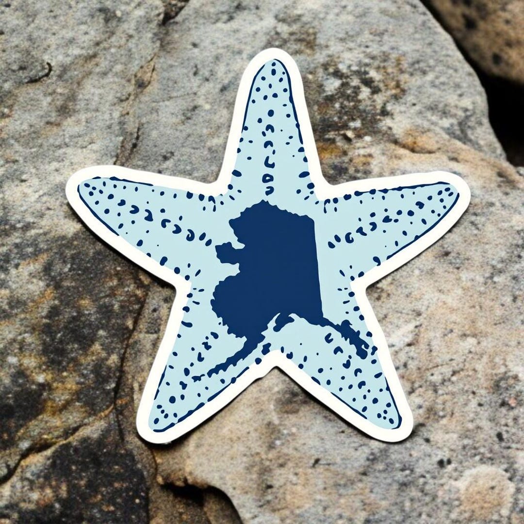 ALASKA STARFISH | Vinyl Sticker - Starfish, Marine, Ocean, Water ...