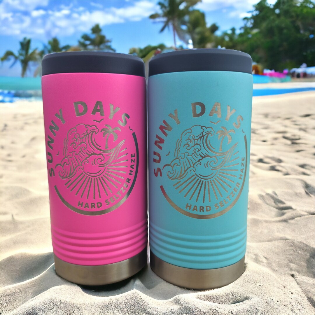 SUN & SELTZER DAZE | Slim Can Coozie - Beach Coozie, Summer Coozie ...