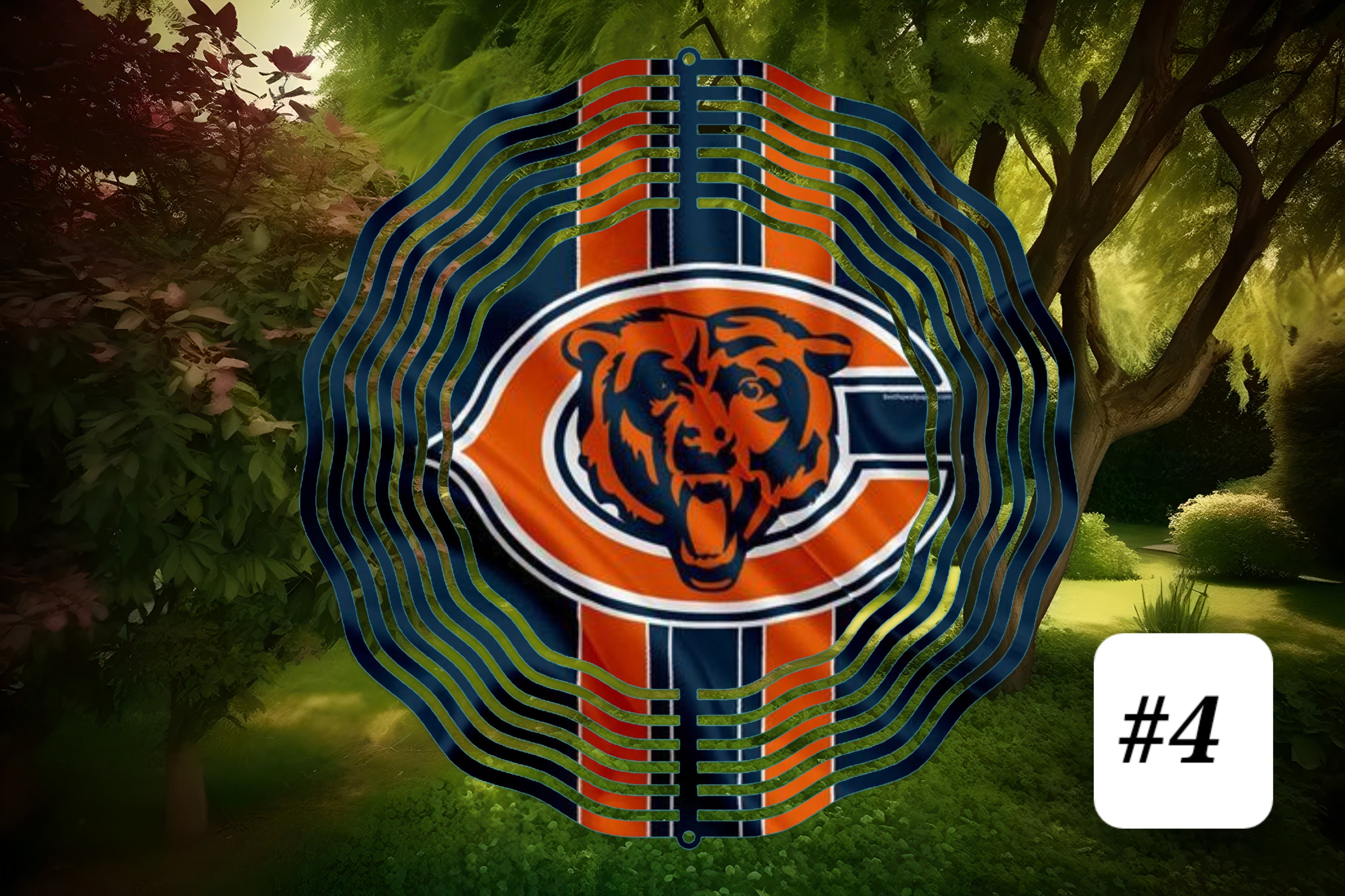 Chicago Bears Wind Spinner- 8inch - Etsy