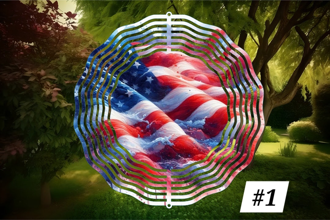 3D Patriotic Wind Spinner- 8 Inch and 10 Inch - Etsy