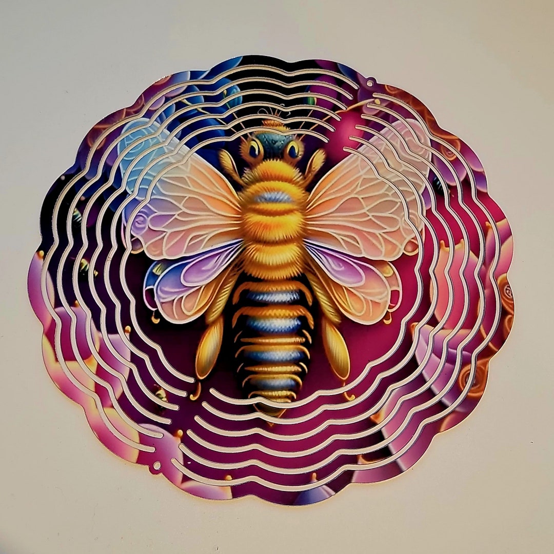 Colorful 3D Bee Wind Spinner- 8in - Etsy