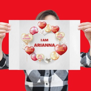 Balloons Positive Affirmations Wall Art - Etsy