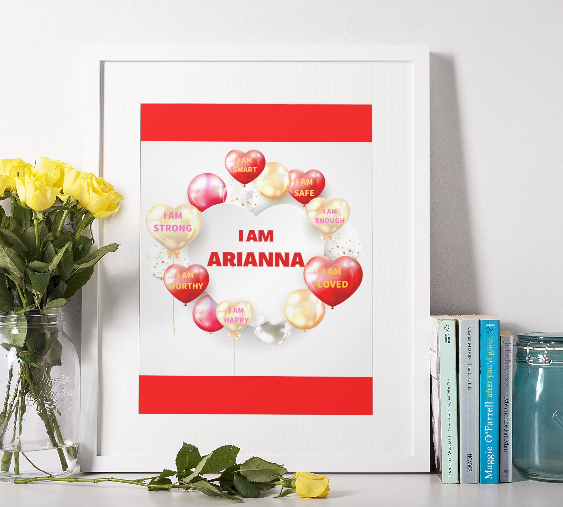 Balloons Positive Affirmations Wall Art - Etsy