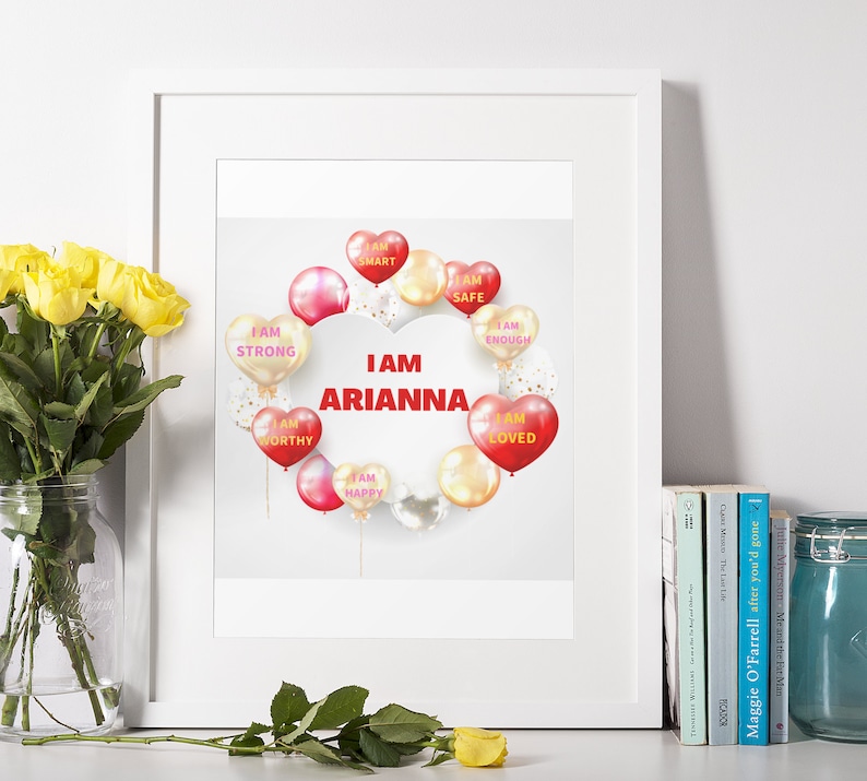 Balloons Positive Affirmations Wall Art - Etsy