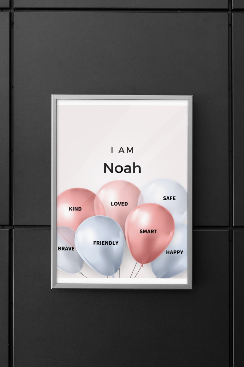 Balloons Positive Affirmations Wall Art - Etsy