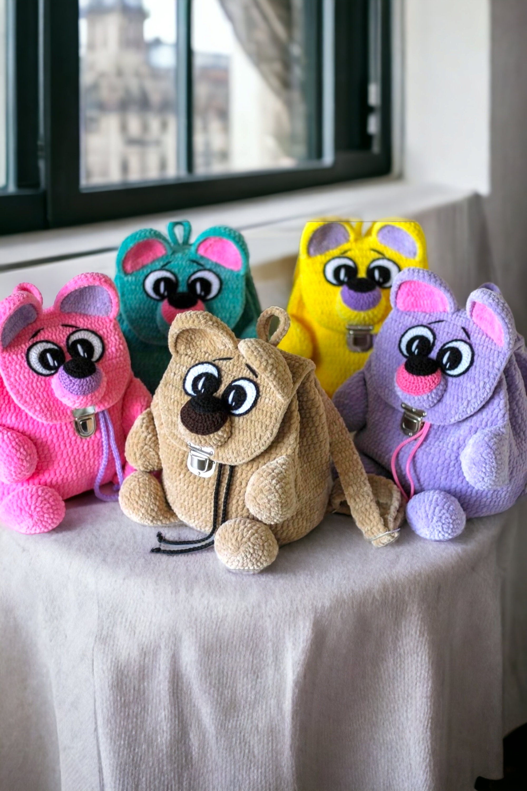 Plush Bear Bag, Functional Kids and Young Shoulder Bag and Backpack ...