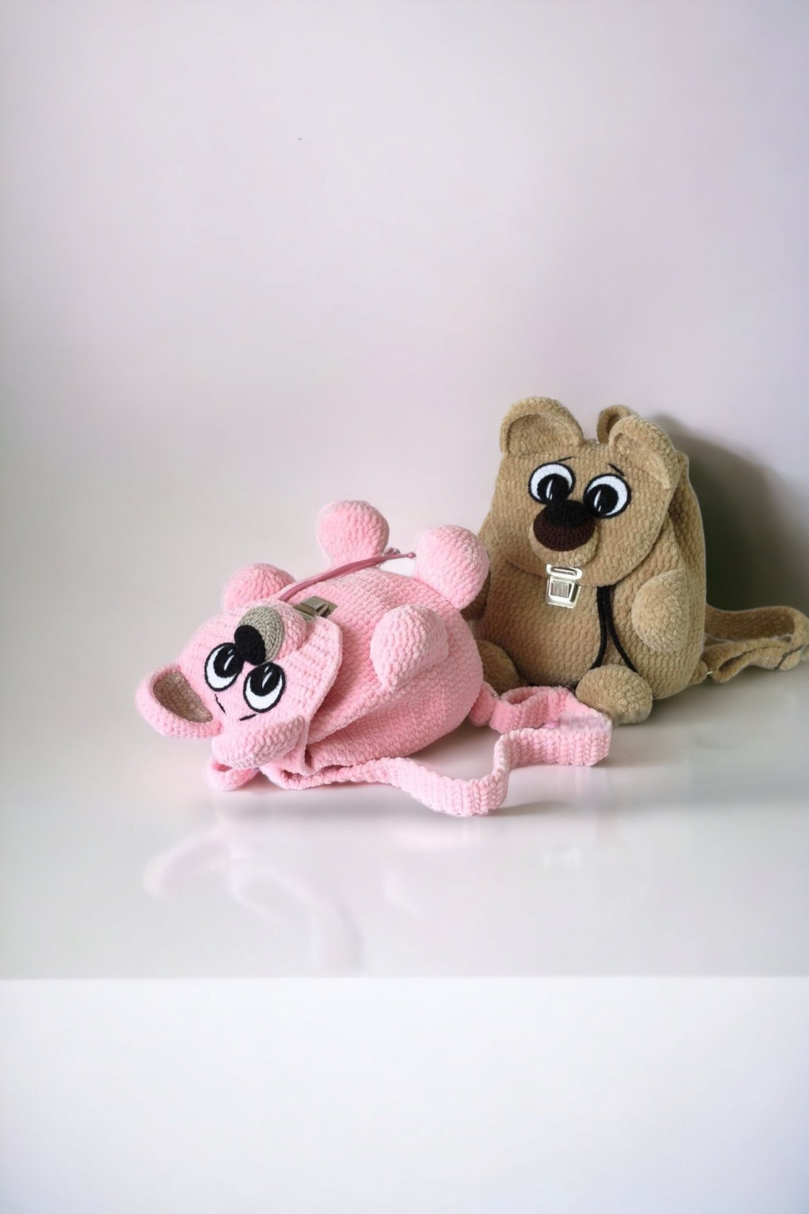Plush Bear Bag, Functional Kids and Young Shoulder Bag and Backpack ...