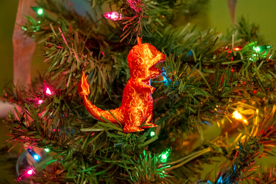 Handcrafted Charmander Pokemon Christmas Ornament - Personalized 3D ...