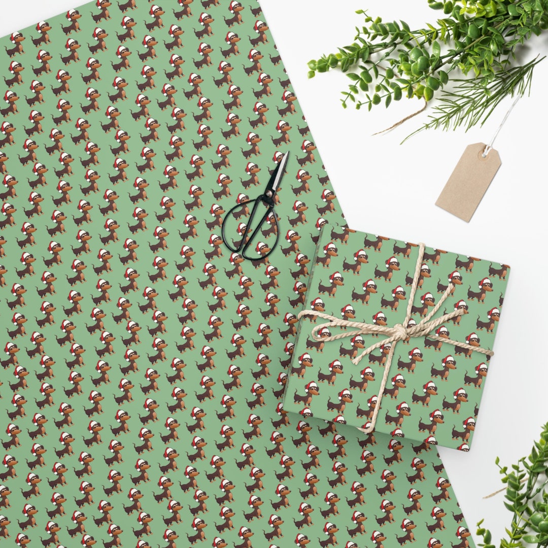 Sausage Dog Christmas Wrapping Paper Dog Wrapping Paper - Etsy