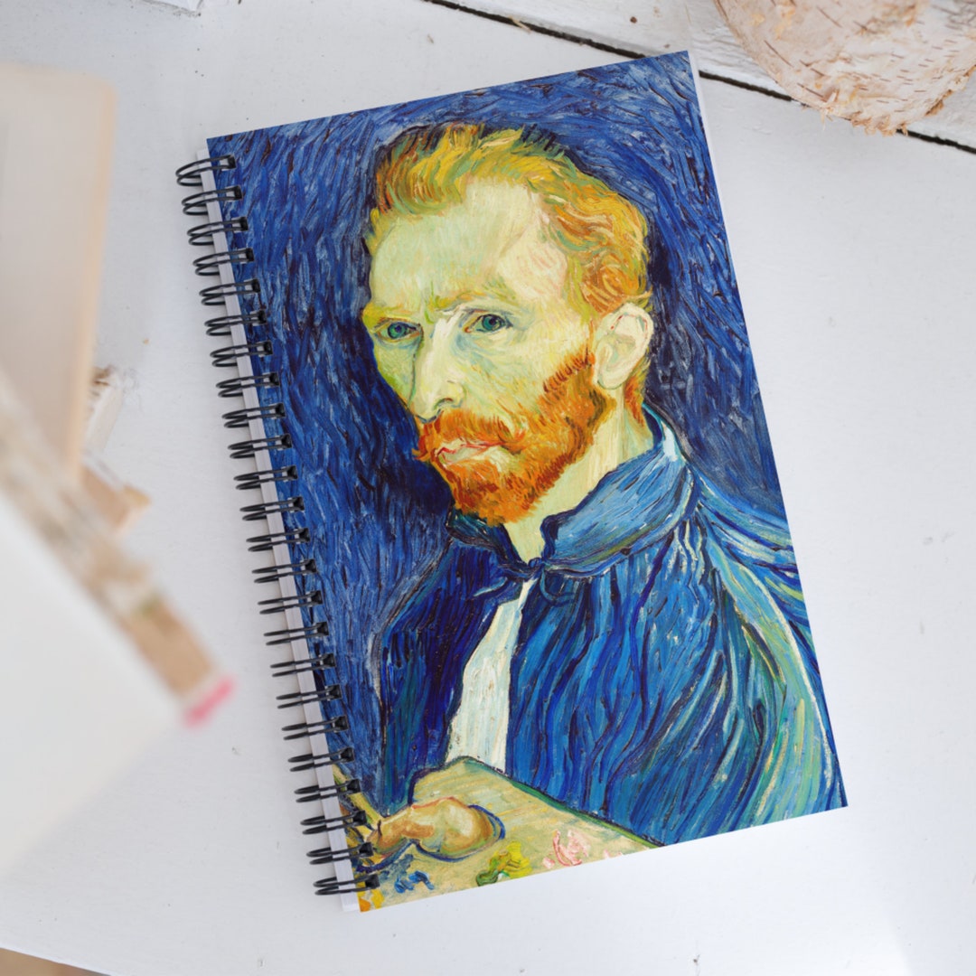 Vincent Van Gogh Art Work Self-portrait Spiral Notebook, Famous Artwork ...