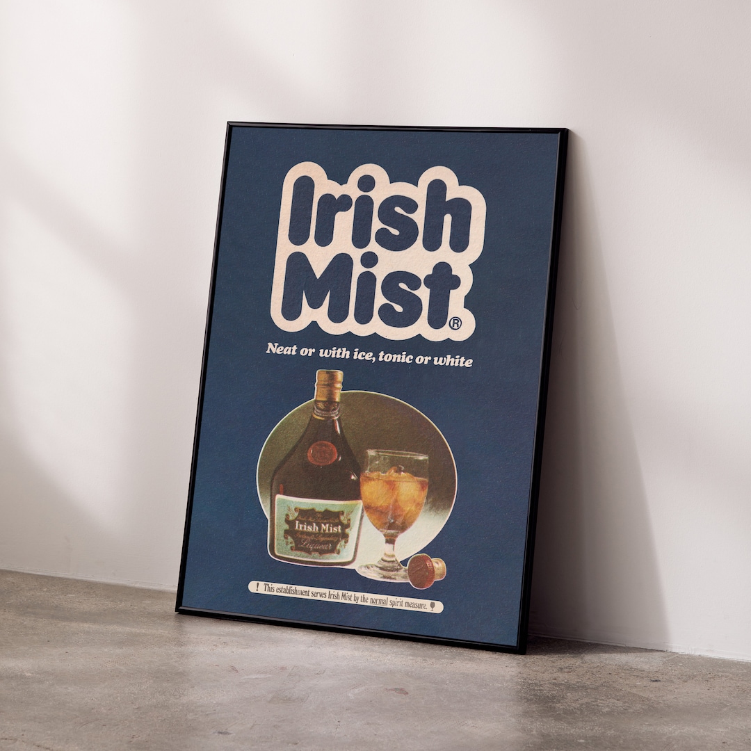 Vintage Irish Mist Whiskey Ad Poster: Retro Cocktail Recipe Wall Art - Etsy