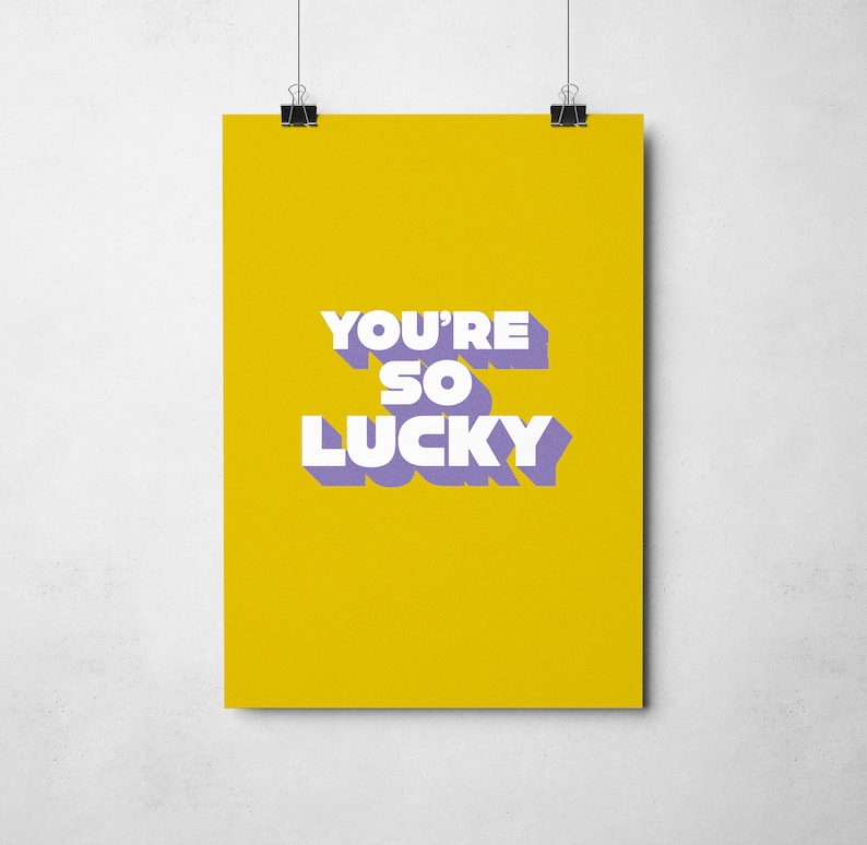 You're SO LUCKY Lucky Girl Syndrome Typography Manifestation Mindset ...