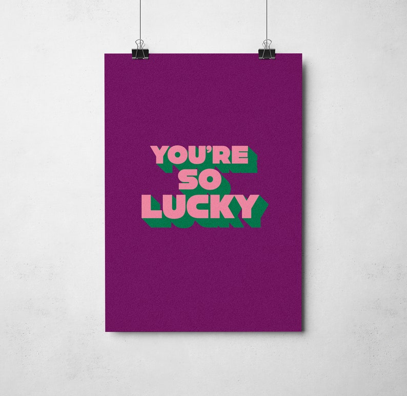 You're SO LUCKY Lucky Girl Syndrome Typography Manifestation Mindset ...