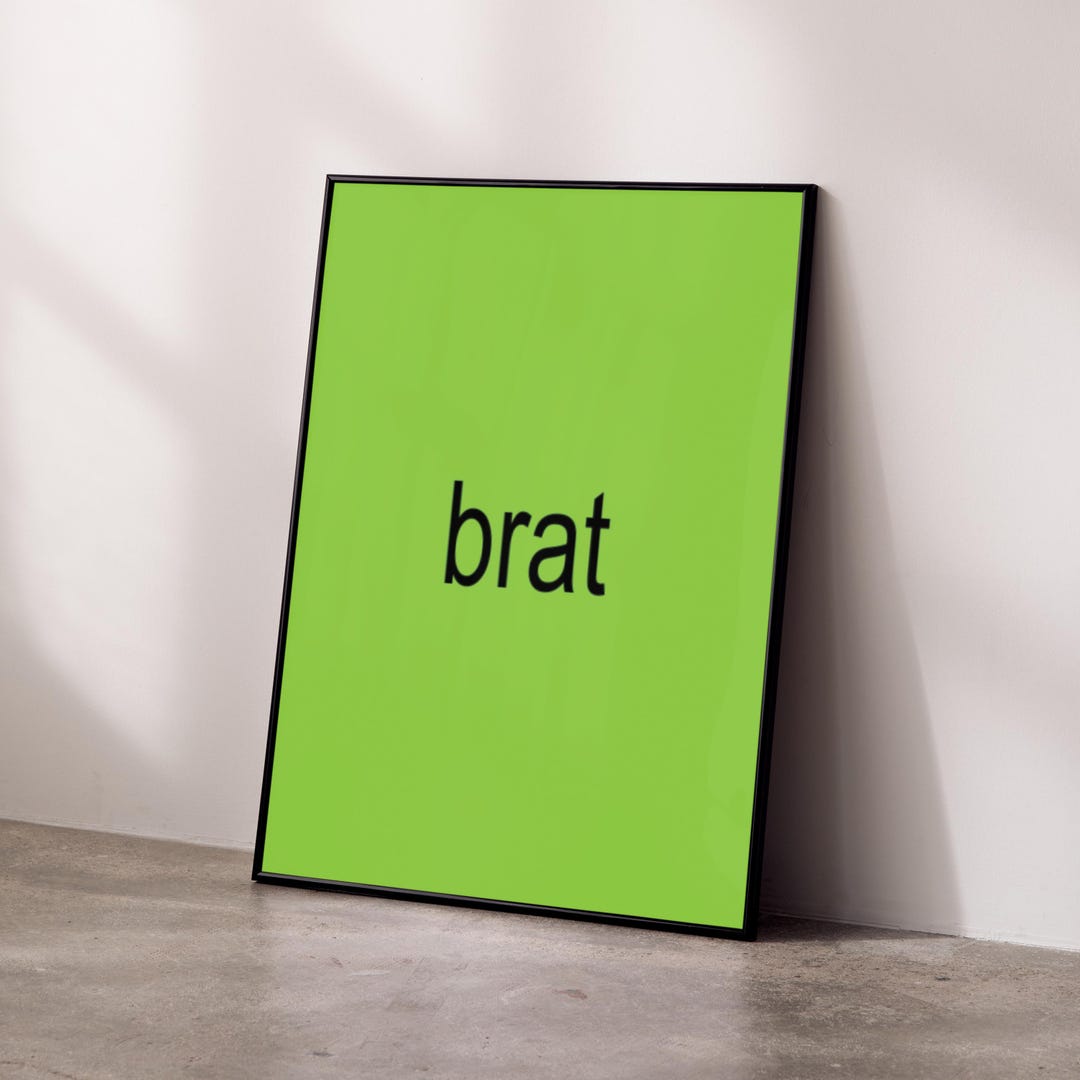 Brat Poster Print | “brat” Green Inspired by Charli XCX Album | Bold ...