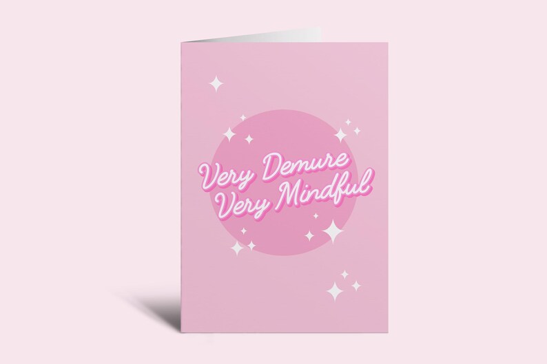 Very Demure Very Mindful Girl Greetings Card High-quality Card Perfect ...