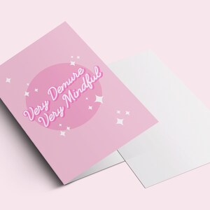 Very Demure Very Mindful Girl Greetings Card High-quality Card Perfect ...