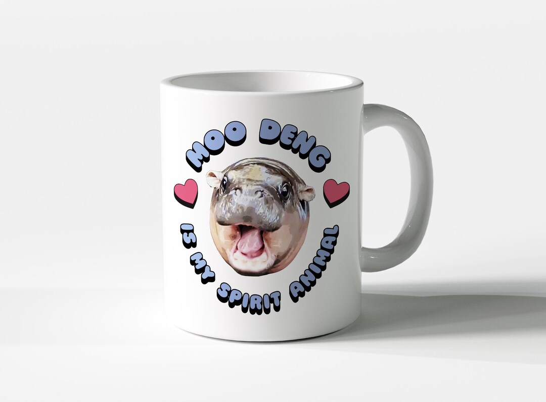 Moo Deng Pygmy Hippo Mug – Ceramic Coffee Cup, Animal Lover Gift - Etsy