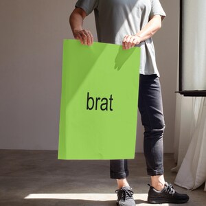 Brat Poster Print | “brat” Green Inspired by Charli XCX Album | Bold ...
